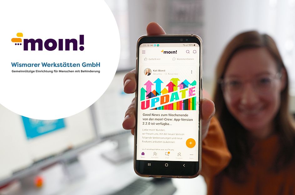 Neues Casevideo: Wie die Wismarer Werkstätten die moin! App nutzen ... Neues Casevideo: Wie die Wismarer Werkstätten die moin! App nutzen ...
